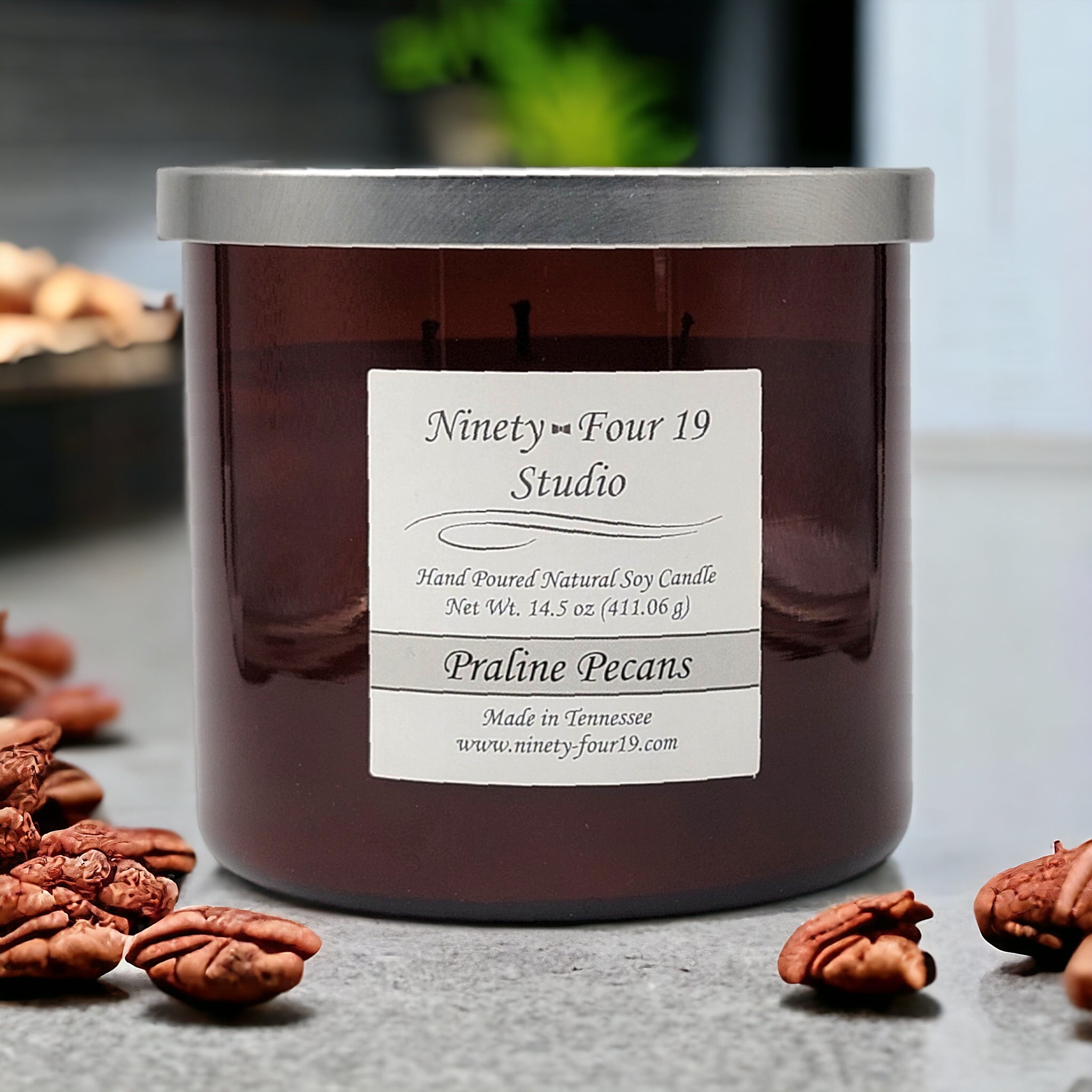 Scented Natural Soy Wax Candle - Praline Pecans Fragrance